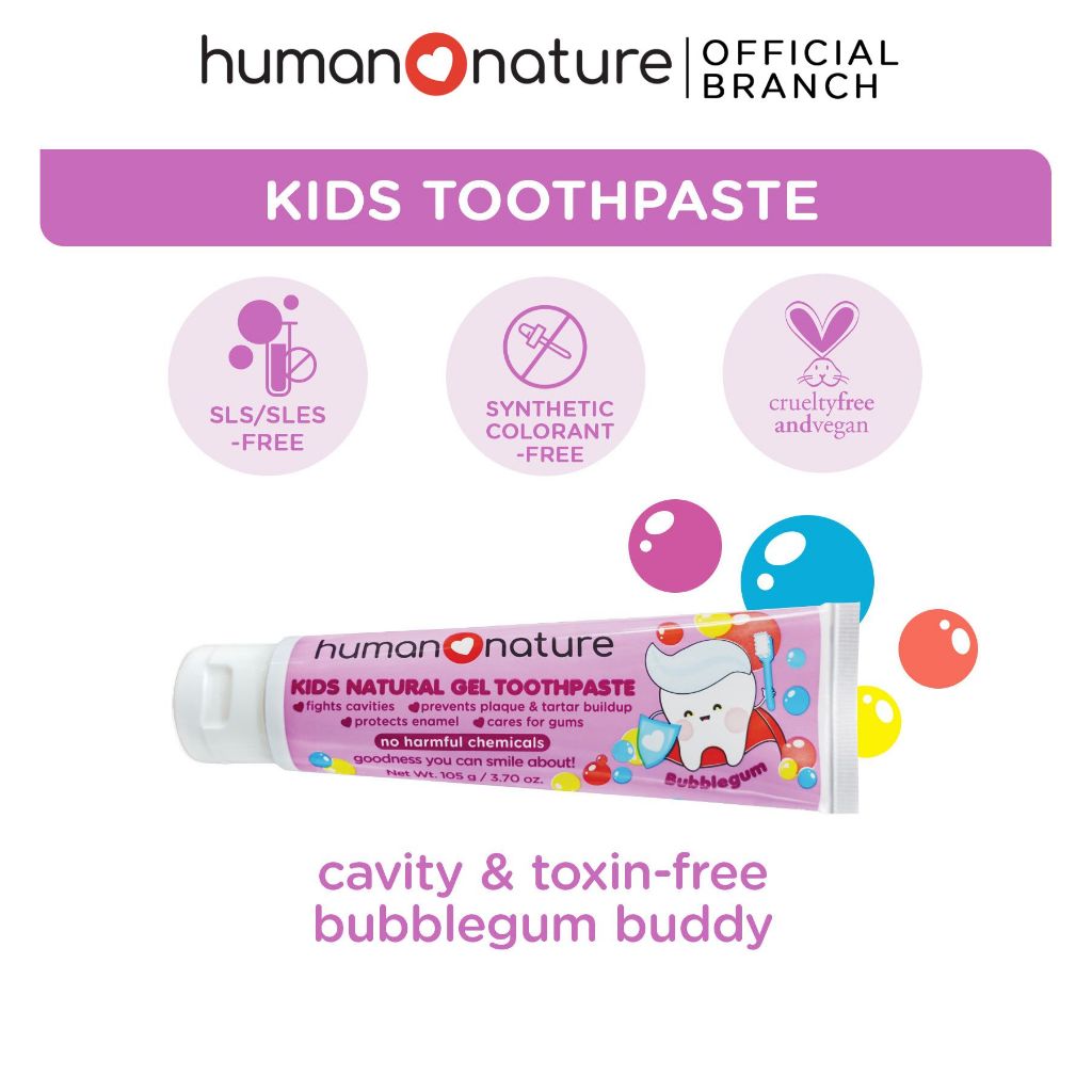Human Nature Kids Natural Gel Toothpaste - Bubblegum | Shopee Philippines