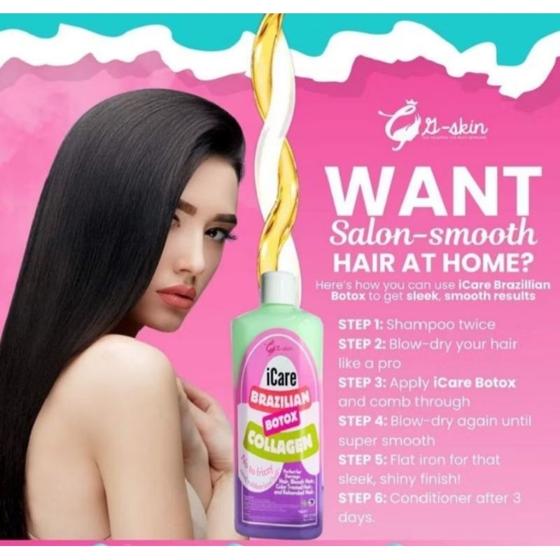 iCARE brazillian botox collagen hair trearment, 500mL | Shopee Philippines
