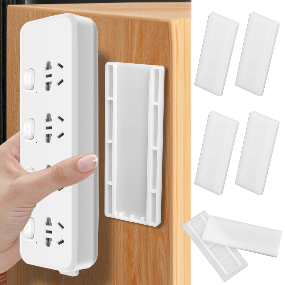 Wall-Mounted Punch-free Plug Fixer Sticker/Self-Adhesive Socket Fixer ...