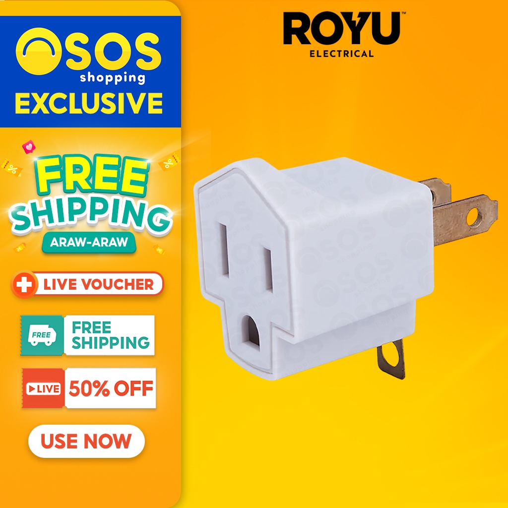 ROYU Original Type-B Plug Adapter REDPL111 •OSOS• | Shopee Philippines