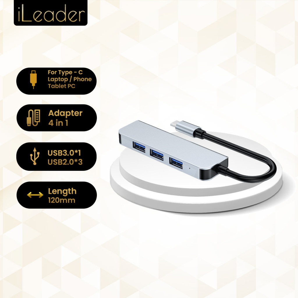 iLeader USB C HUB Type C To USB3.0 Multi Port Splitter Mobile Phone OTG ...