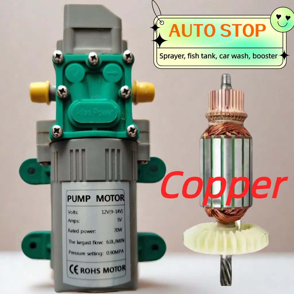 Water Pump12V 130PSI 6L/Min High Pressure Diaphragm Self Priming Water ...