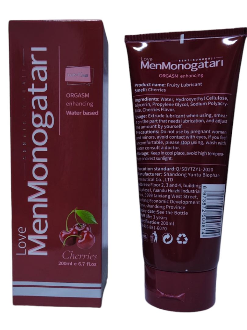 200ml Cherry Flavored Lubricant Lickable Fruity Scented Lube Edible ...