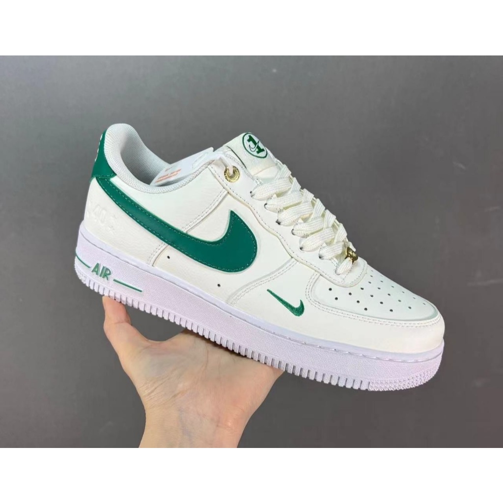 AF1 40th White Green Mini Logo Shoes Men and Women with box and ...