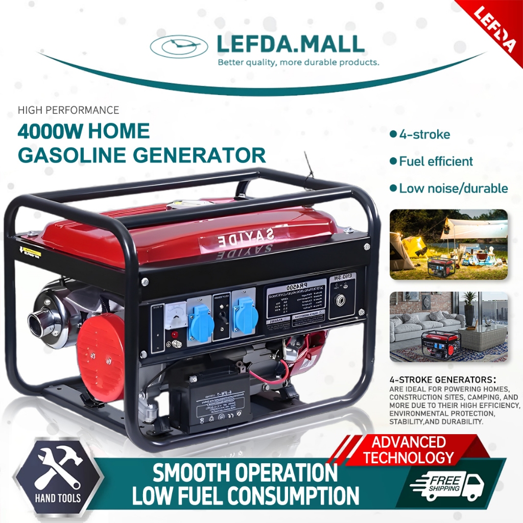 Gasoline Generator 4KW/60Hz Silent Household Generator Outdoor Gasoline ...