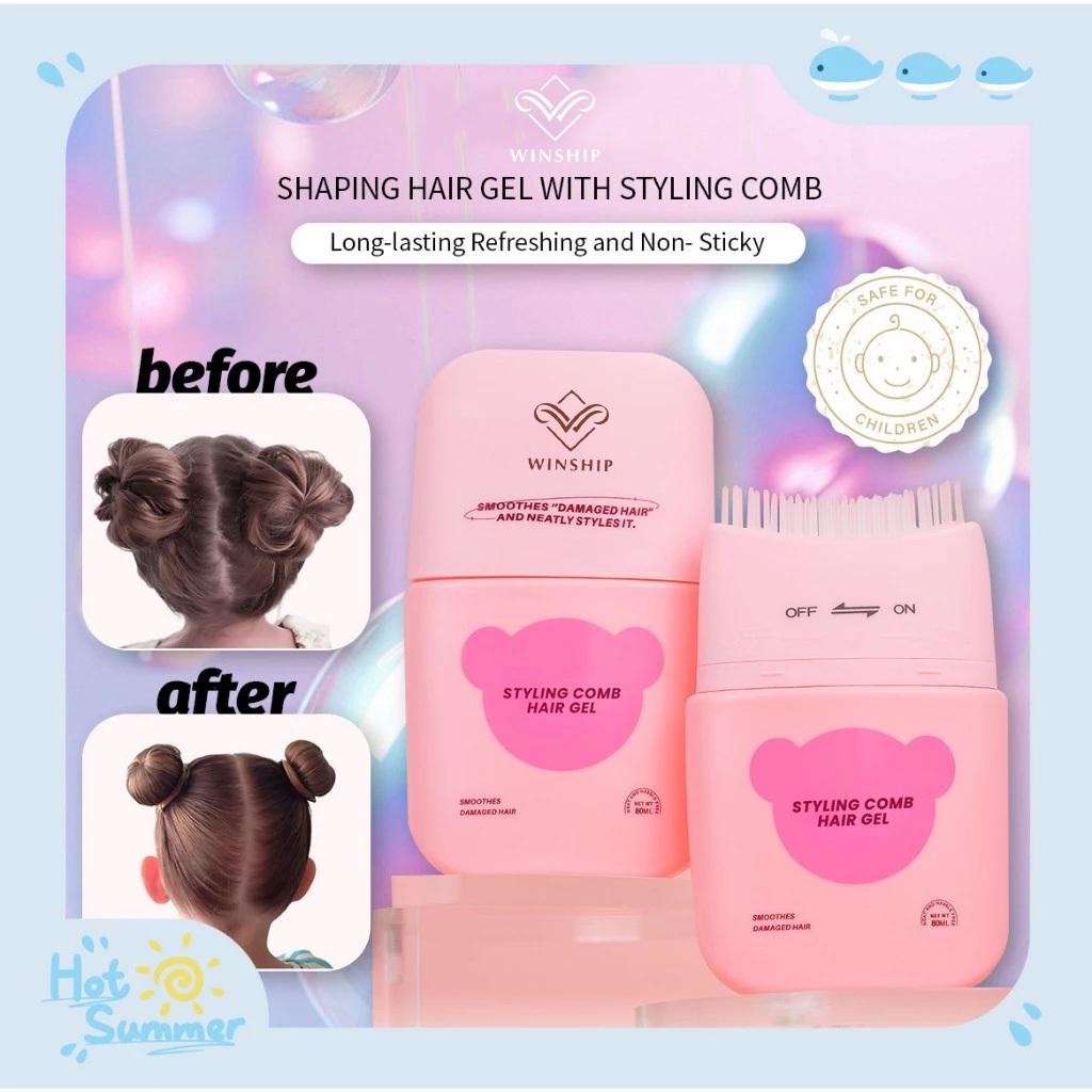 WINSHP Shaping Hair Gel with Styling Comb - 80ml Lightweight, Non ...