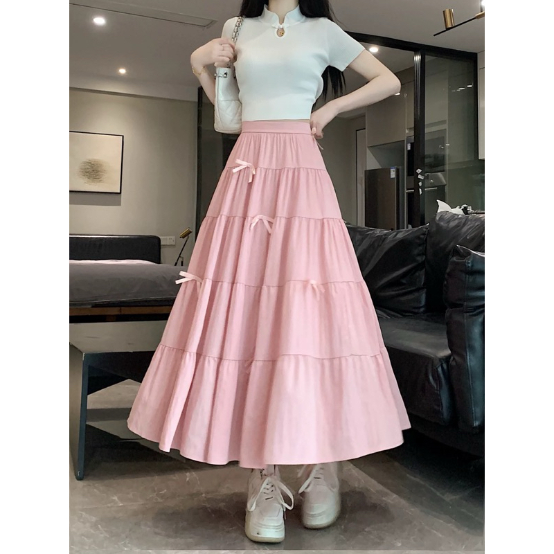 Korean Maxi Skirt for Women with 5 Ribbons Skirts | Shopee Philippines