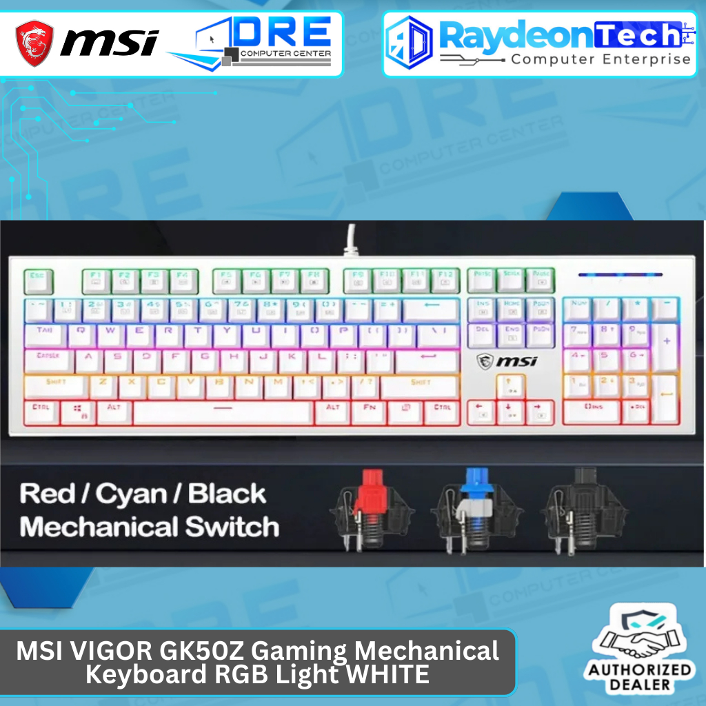 MSI VIGOR GK50Z pixel Gaming Mechanical Keyboard RGB Light (Color- pink) | Shopee Philippines