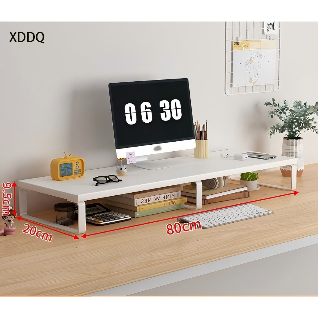 Wooden Monitor Stand Office Computer Monitor Riser Computer Monitor ...