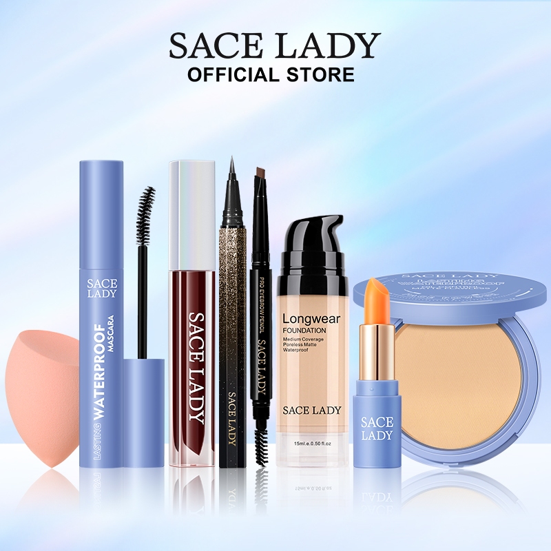 SACE LADY 8 PCS Waterproof Makeup Set Long Lasting Oil Control Face ...