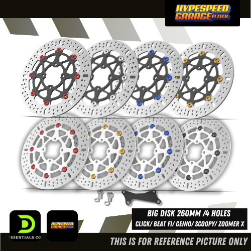 BIG DISK 260mm 4 Holes CLICK/BEATFI/GENIO/SCOOPY/ZOOMER X | Shopee ...