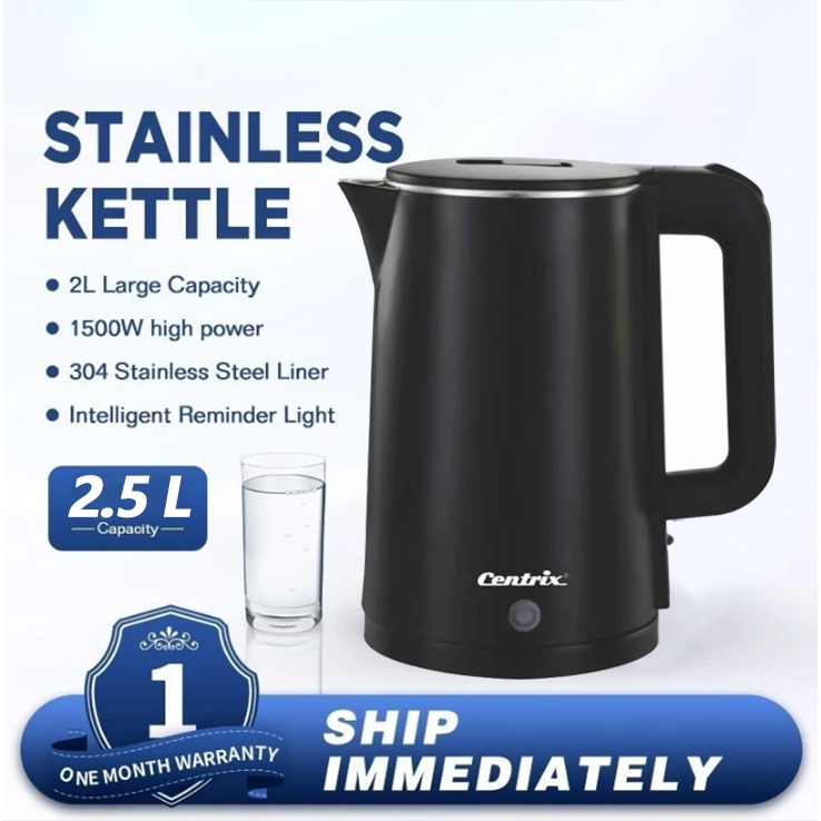 Centrix Electric Kettle 2.5L Stainless Steel Capacity Fast Boiling ...