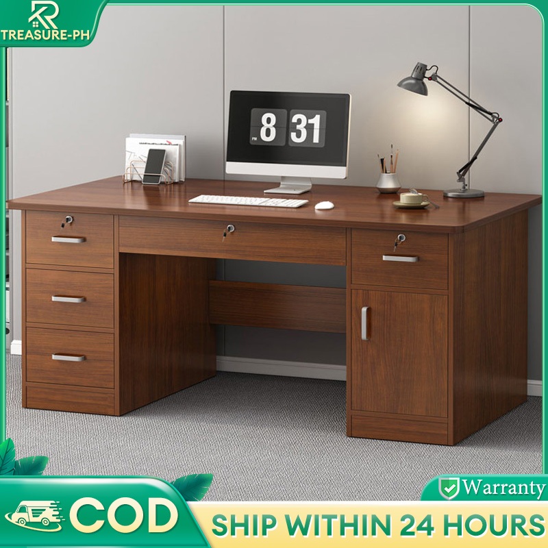 Computer desk with drawer cabinet office desk 120/140/160CM study table ...