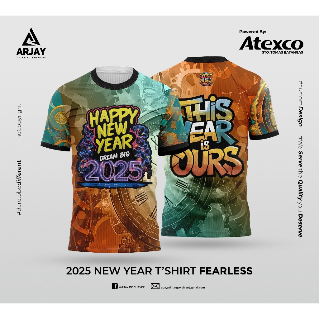 FEARLESS - 2025 NEW YEAR TSHIRT | ARJAY CLOTHING | Shopee Philippines