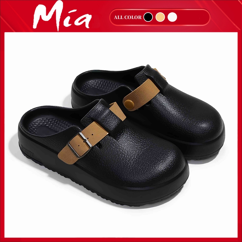 MIA Slippers Thick Bottom Non-Slip Clogs Half Slippers For Women ...