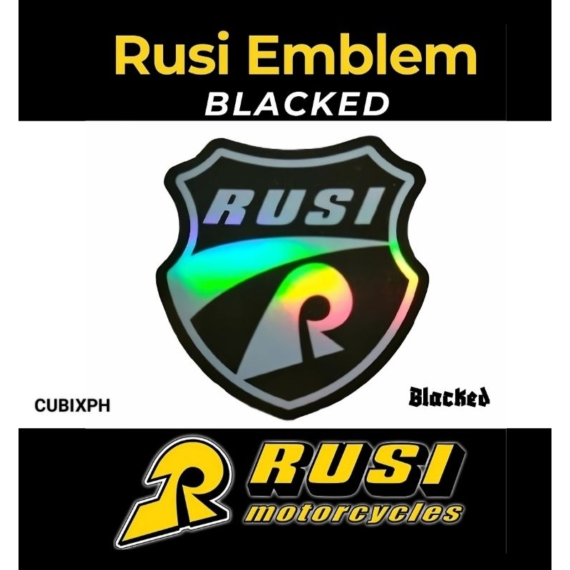 EMBLEM STICKER - RUSI MOTORCYCLE/ RUSI GY6 ( Hologram ) | Shopee ...