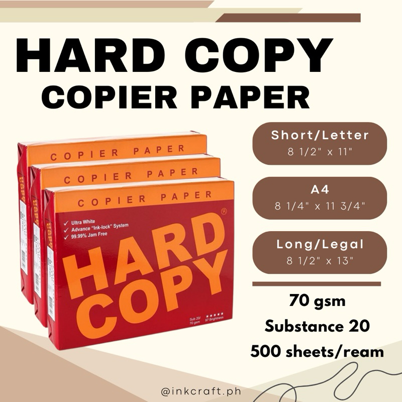 Shop hard copy bond paper for Sale on Shopee Philippines