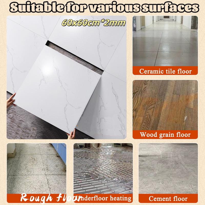 60x60 cm 3D Vinyl Floor sticker Tiles floor flooring Vinyl Marble Tile ...