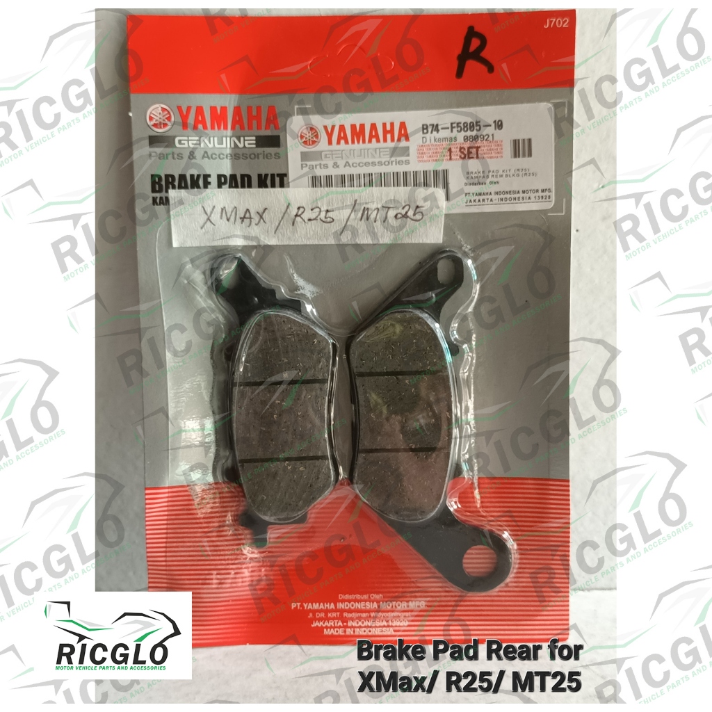 YAMAHA BRAKE PAD REAR FOR XMAX (B74-F5805-10) | Shopee Philippines