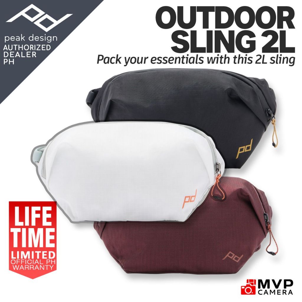 PEAK DESIGN Outdoor Sling 2L Black Cloud Eclipse BAS-2-BK-1 BAS-2-EP-1 ...