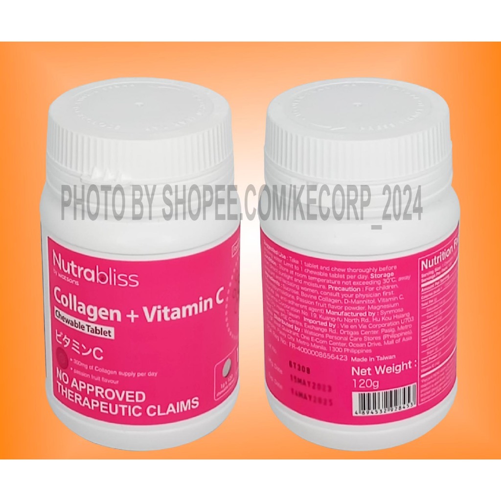 Collagen + Vitamin C Chewable Tablet 1g x 120 Tablets 120g Total by ...