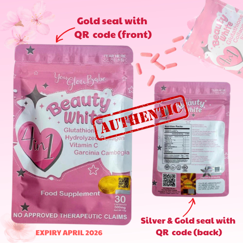 YOU GLOW BABE Beauty White 4 in 1 Glutathione Collagen Glow Slimming Whitening | Shopee Philippines