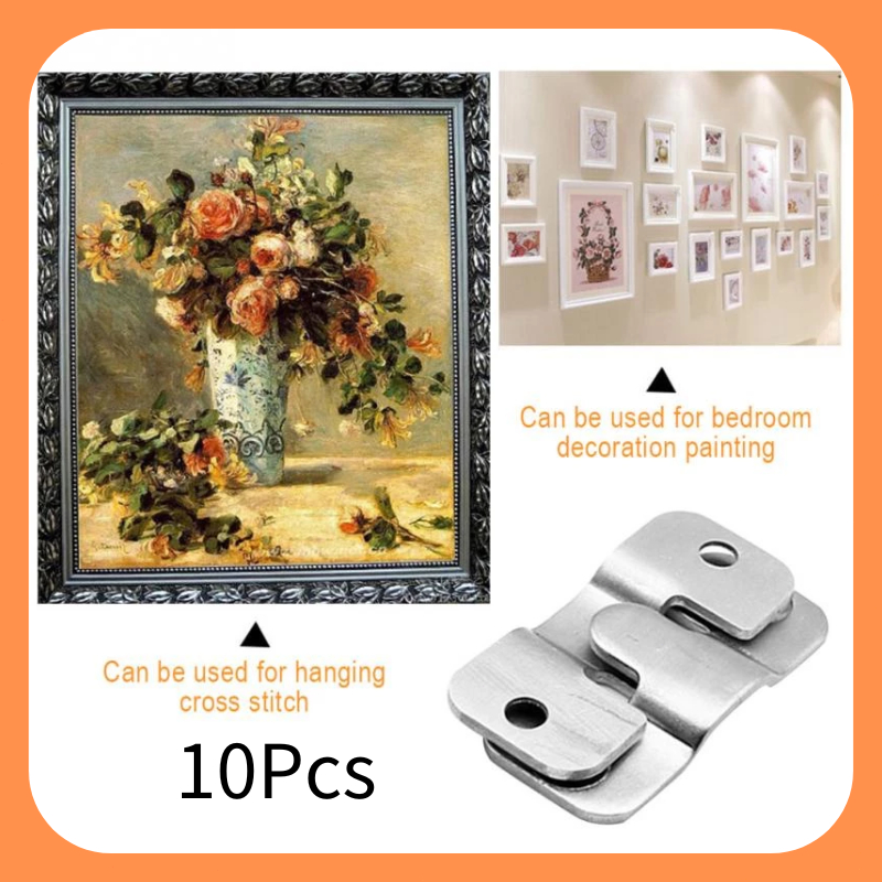10Pcs Photo Frame Hook Z-Clips Flush Mount Bracket Stainless Steel ...