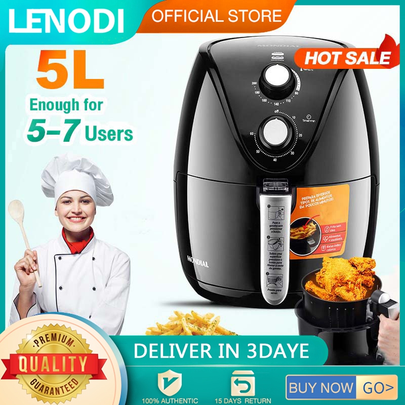 LENODI Air Fryer 5.5L 1500W Household Appliances Oil Free AF-31 ...