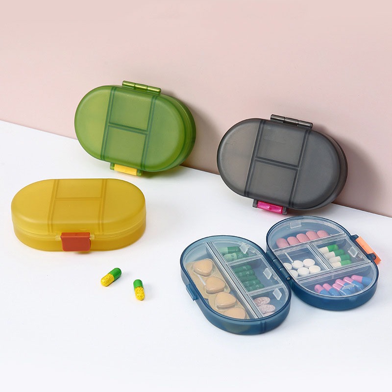 8-Compartment Pill Box Divided Into Compartments Portable Pill Box ...