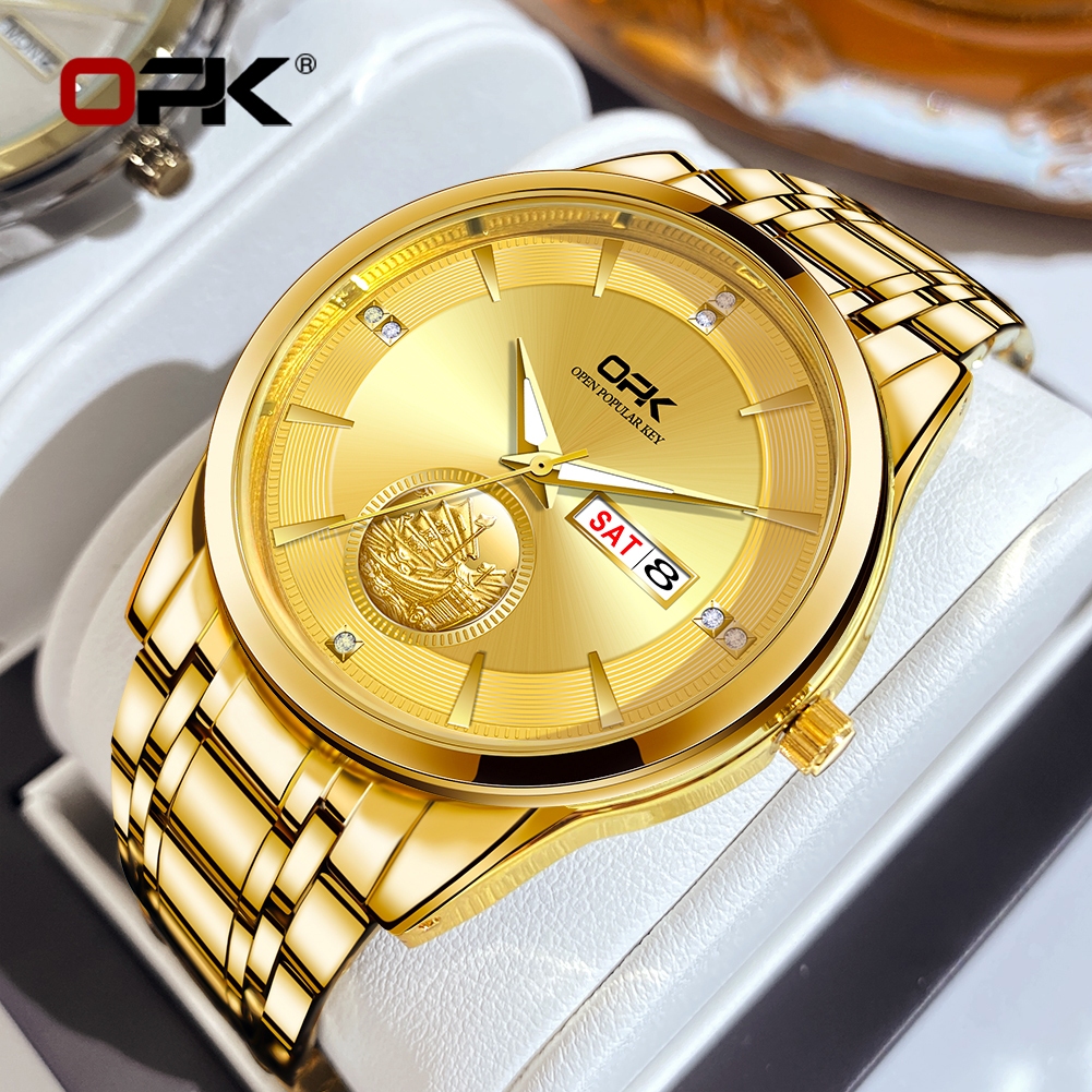 OPK Watch For Men Water proof Original Quartz Relo With Box Calendar ...