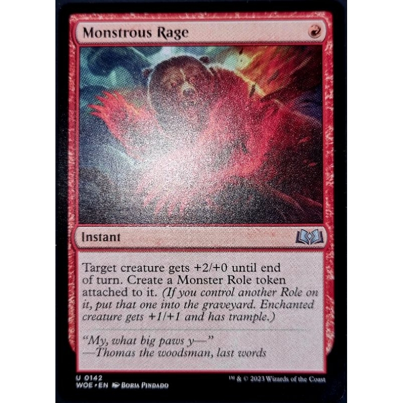 Monstrous Rage WOE (Nonfoil) | Shopee Philippines