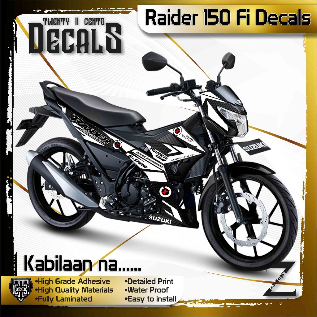 Suzuki raider 150 Fi Decals High-Quality Stickers (xlite) | Shopee ...