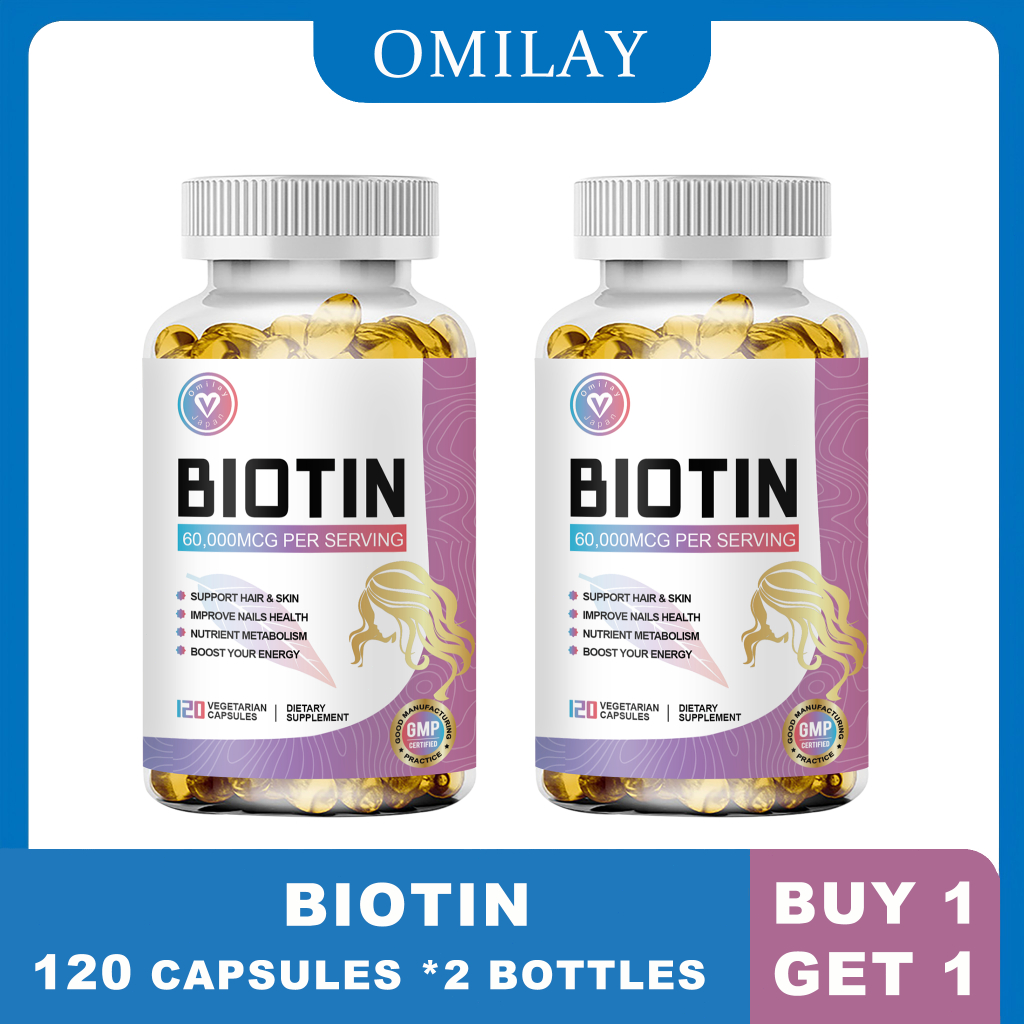 Omilay Biotin Supplement Support Anti Hair Loss Beauty Skin and Nails ...