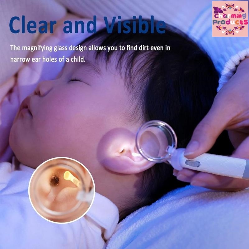 Luminous Ear Spoon set Ear Wax Removal rechargeable ear picker LED ...