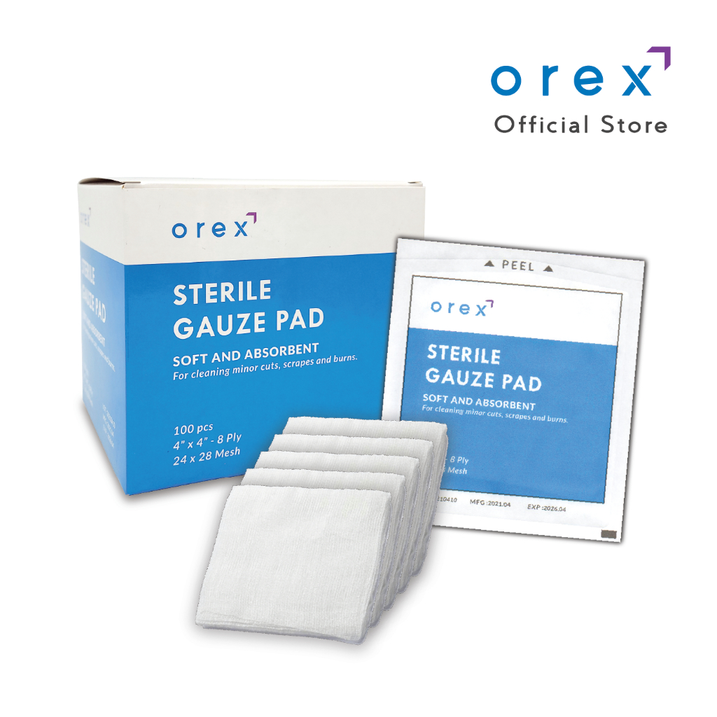 OREX Sterile Gauze Pad / Gauze Swab / Gauze Sponge - 4x4 5's - 1 box ...
