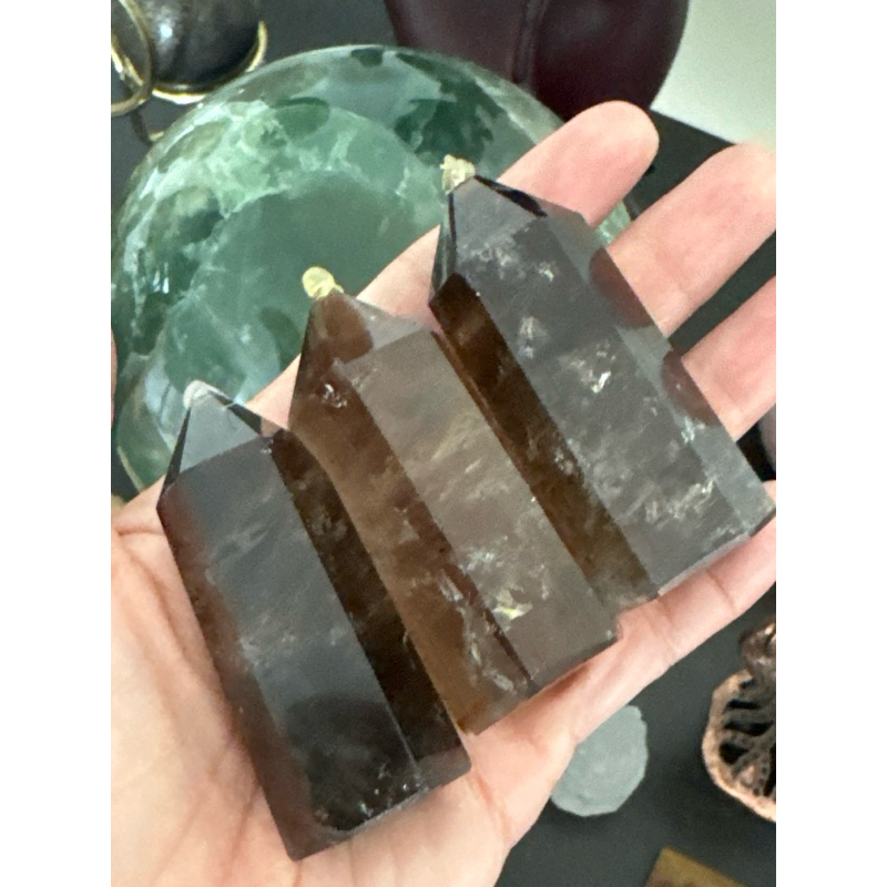 SMOKEY QUARTZ TOWER GEMSTONE NATURAL STONE CRYSTAL | Shopee Philippines