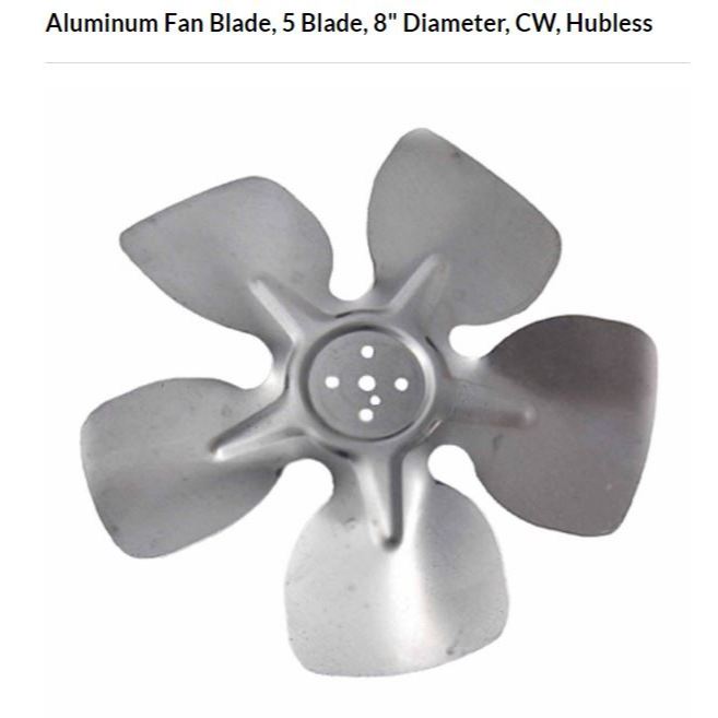 Fan Leaf Aluminum Refrigerator Condenser Fan 8inch Iron Blade Inch 20cm ...
