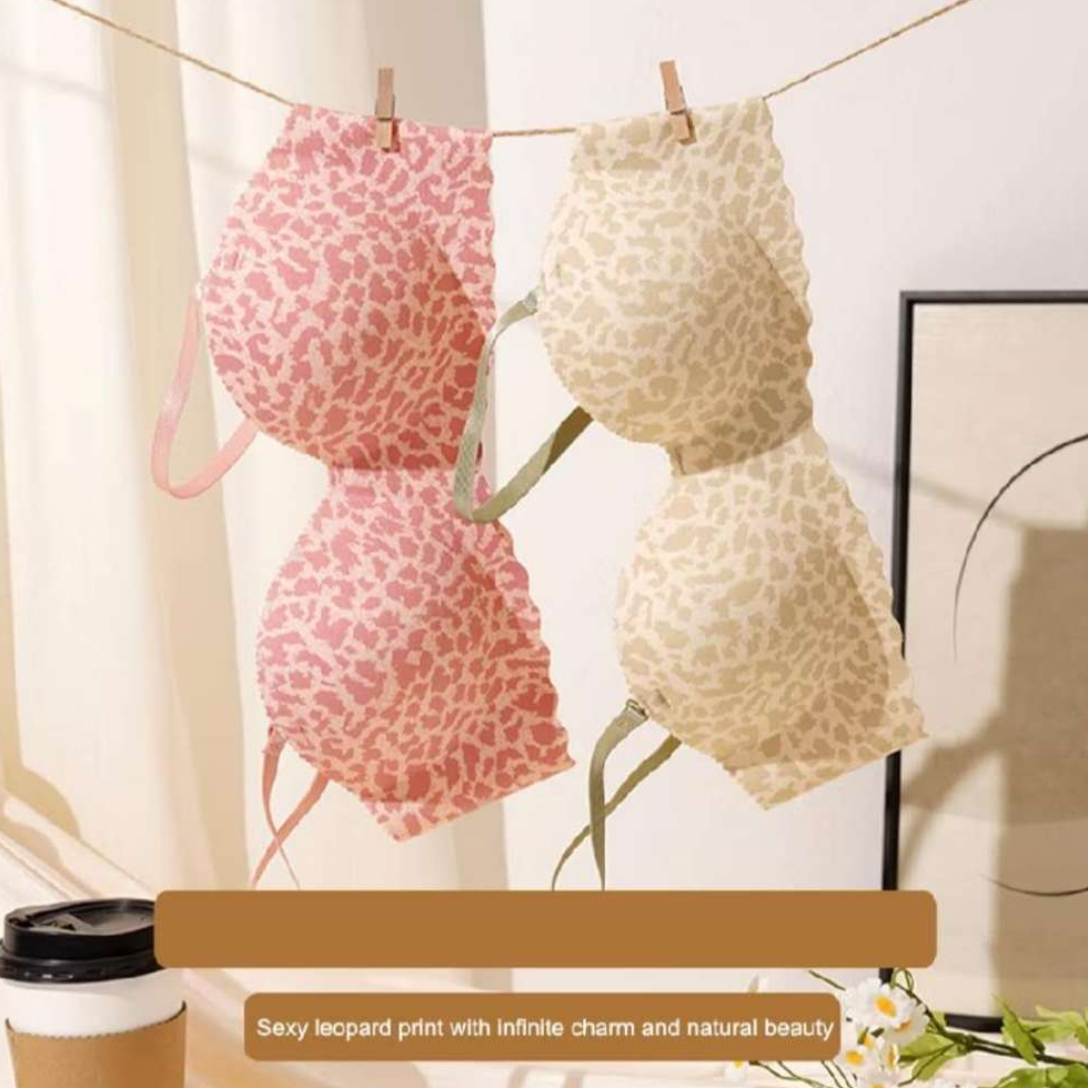 LSJ New Leopard Print Adjustable Plussize Seamless Bra for womens Push up Bra | Shopee Philippines
