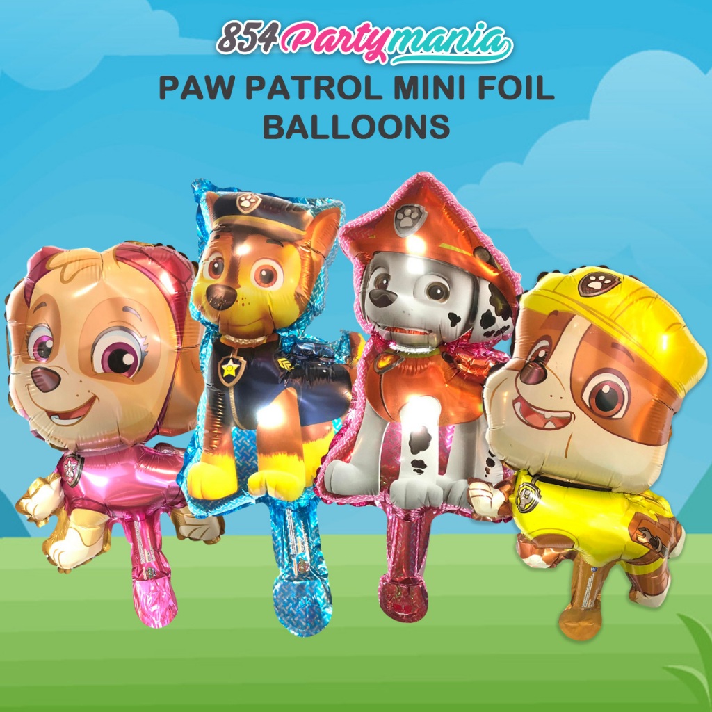 Paw patrol mini foil balloons shaped birthday party balloons 14 inch ...