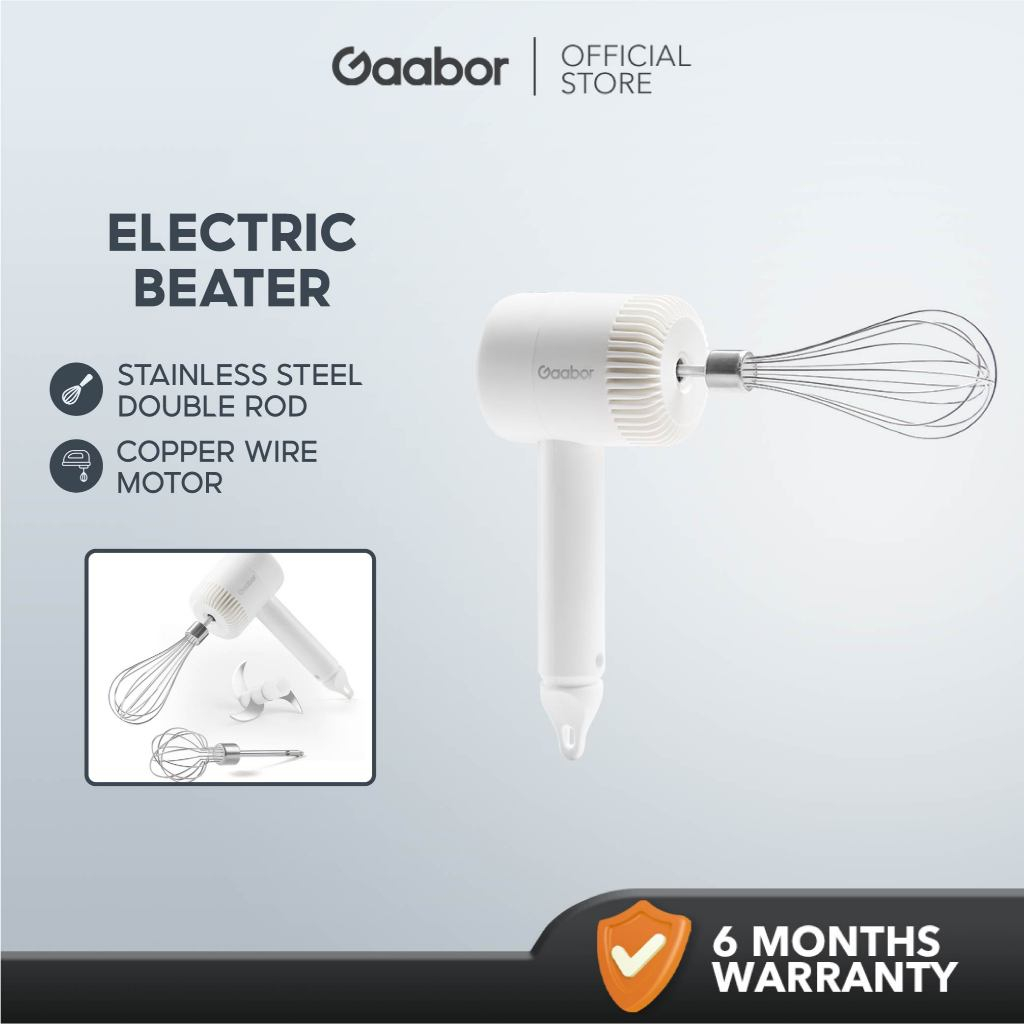 Gaabor×Donlim Portable Electric Hand Mixer Stainless Steel Double Rod ...