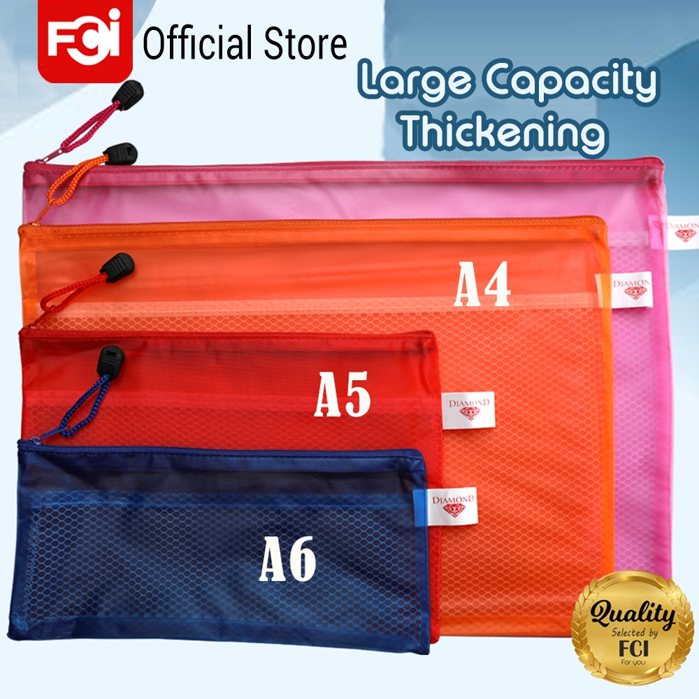 FCI 1PCS A4/A5/A6/FC/ Zipper Envelope Document Storage Pouch Bag, Waterproof Zipper File Bags ...