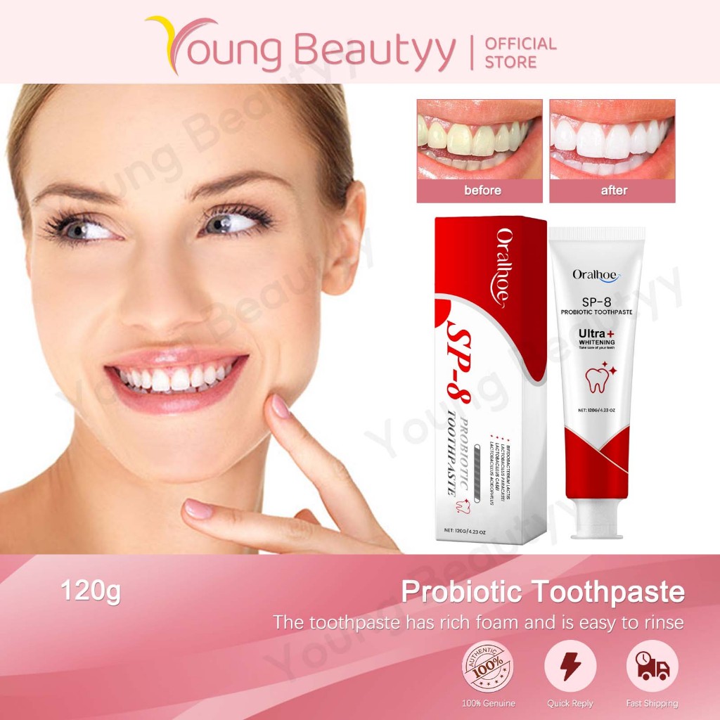 ORALHOE SP-8 Probiotic Whitening Toothpaste 120g Teeth Whitening Fresh ...