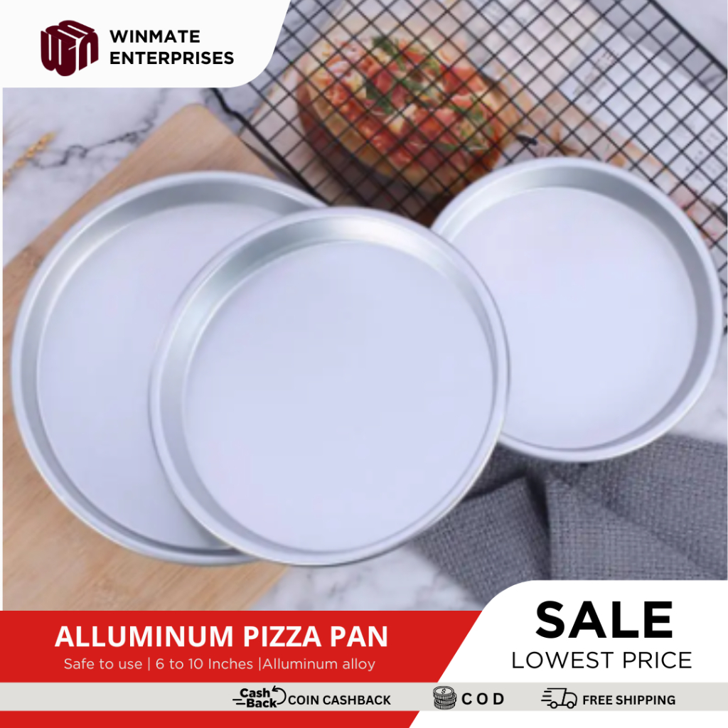 ALLUMINUM PIZZA PAN SIZE 6", 8", 10", 11", 12", 14", 16", 18" inches ...