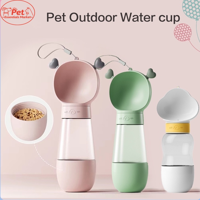 Pet Water Bottle Portable Pet Accompanying Cup Dog Travel Water Bottle Cat Feeder 2 in 1 ...
