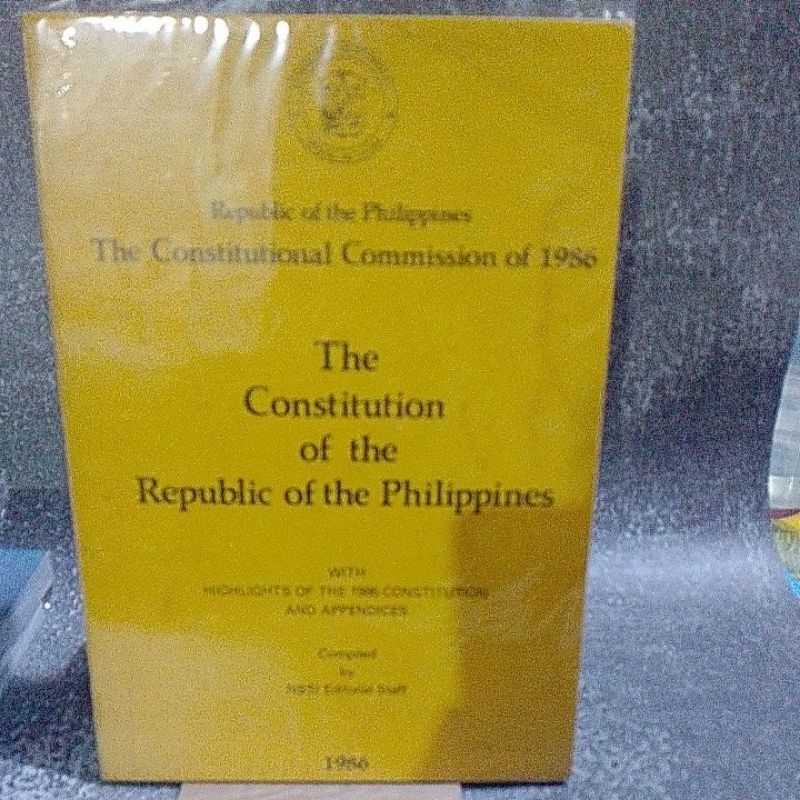 Republic of the Philippines The Constitutional Commission of 1986 ...
