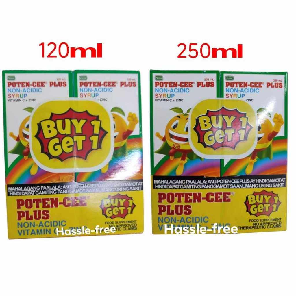 B1T1 POTEN-CEE PLUS NON-ACIDIC SYRUP VITAMIN C + ZINC (120ML/250MLX2 ...