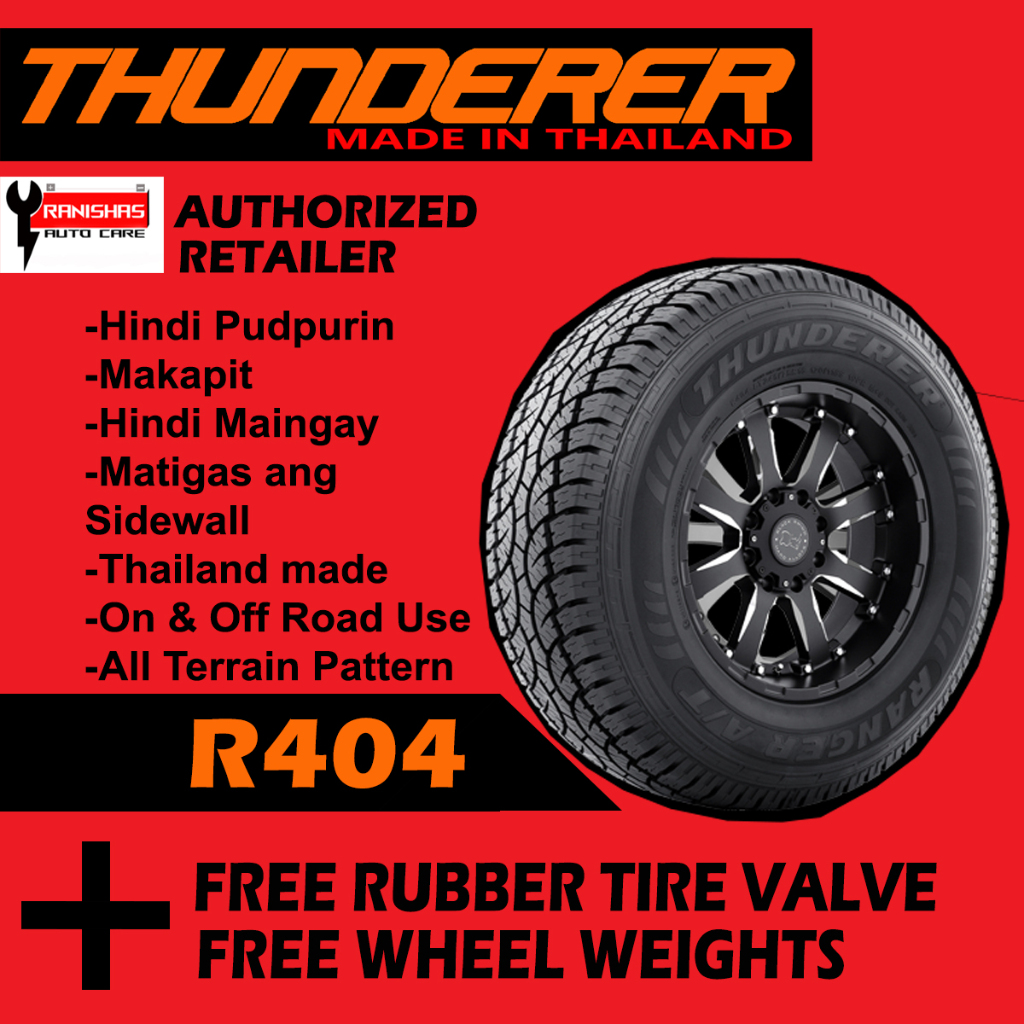265/65R17 Thunderer R404 All Terrain 112T Tires Thailand made | Shopee ...