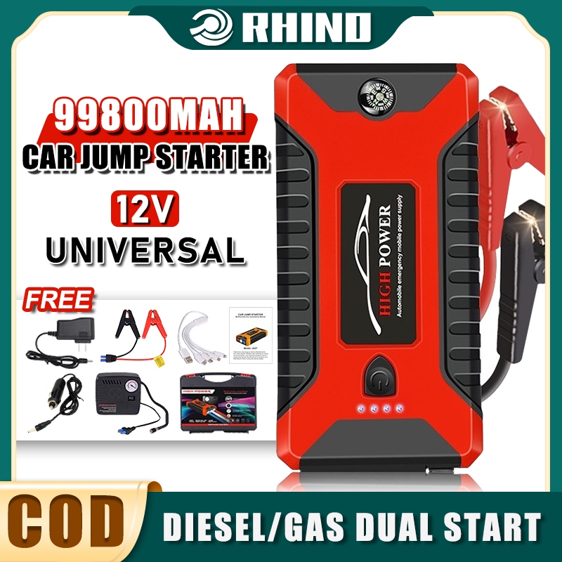 99800mAh car emergency start power supply portable car starter large ...