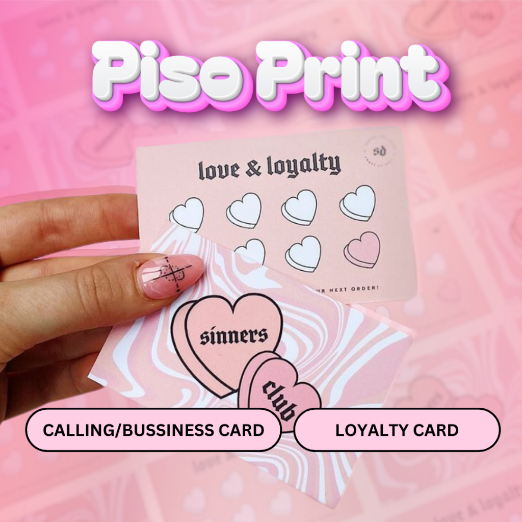 PISO PRINT CALLING CARD, BUSINESS CARD, THANK YOU CARD, AND ETC ...