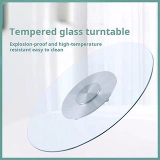Turntable Tempered glass round table Turntable base Household square ...